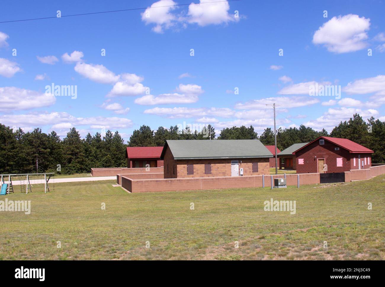 An exterior view of an area of the Fort McCoy Combined Arms Collective ...