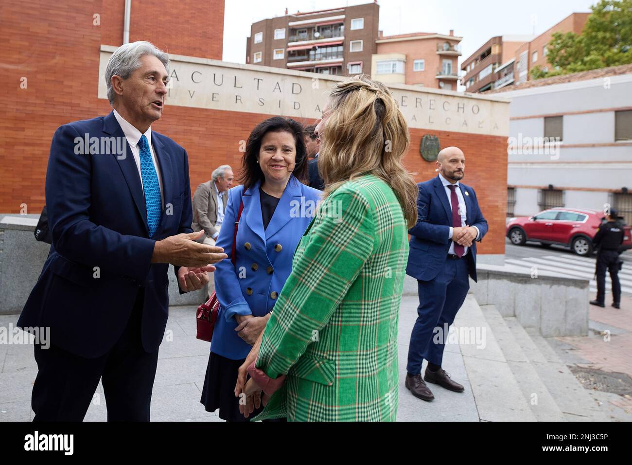 (L-R) The rector of the University of Alcalá, José Vicente Saz; the ...