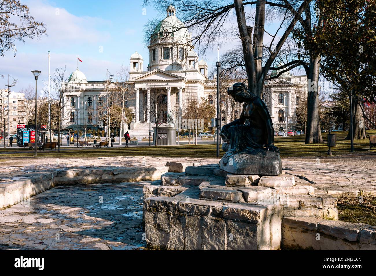 Serbian Parliament Government Building at Winter Sunny Day Stock Photo ...