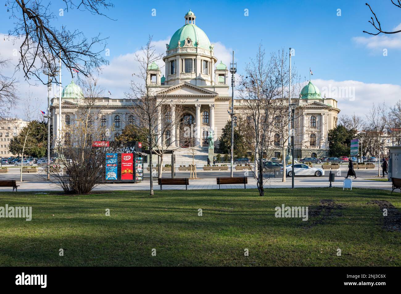Serbian Parliament Government Building at Winter Sunny Day Stock Photo ...