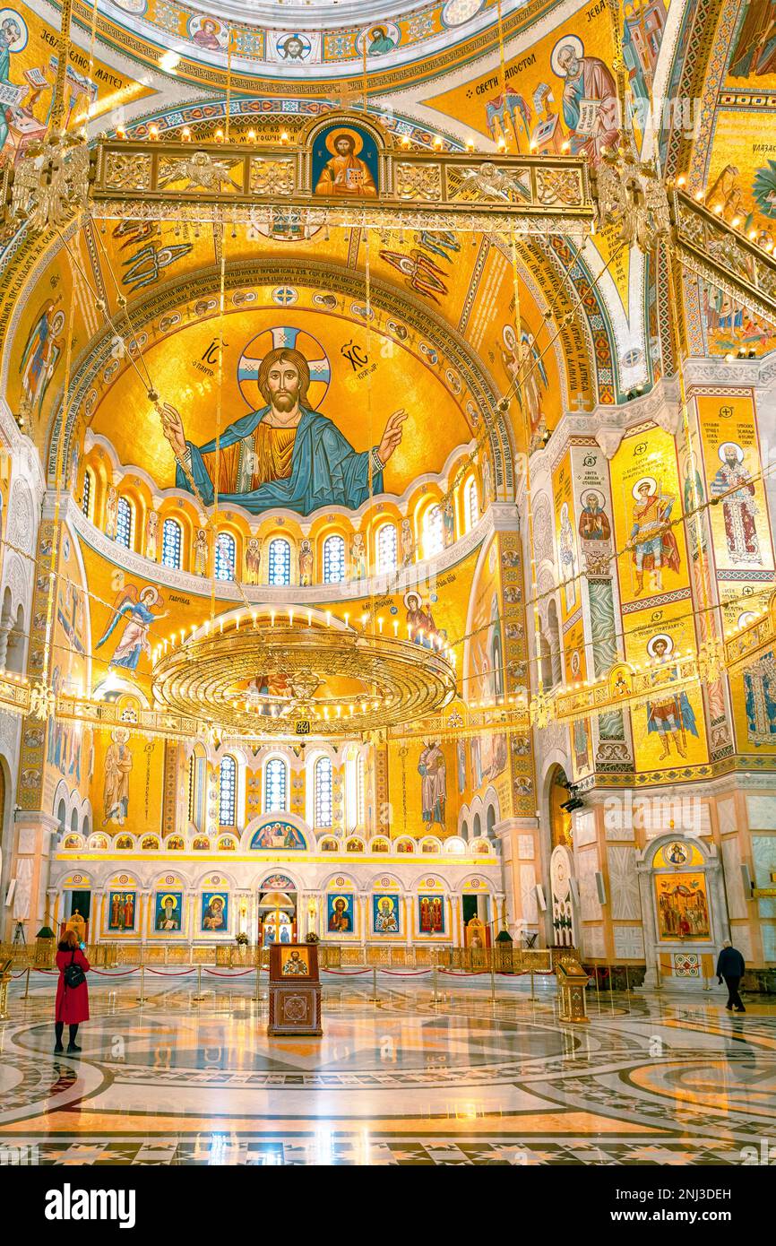 Magnificent Orthodox Mosaic Icon in the Temple of Saint Sava, Belgrade ...
