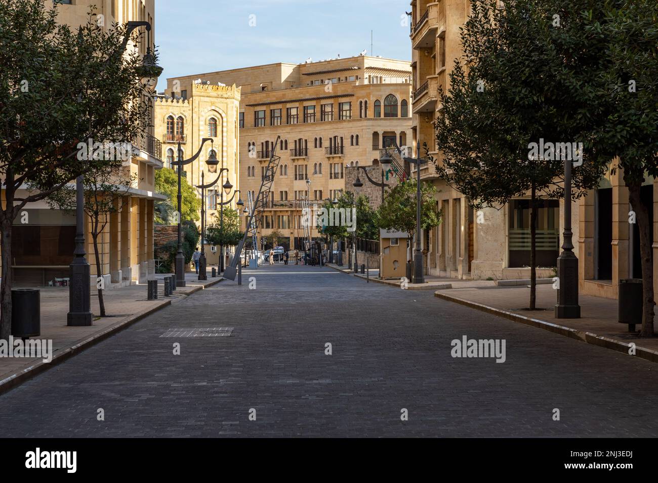 Mohammad Al-Amin Mosque and Saint George Greek ortodox church in the ...