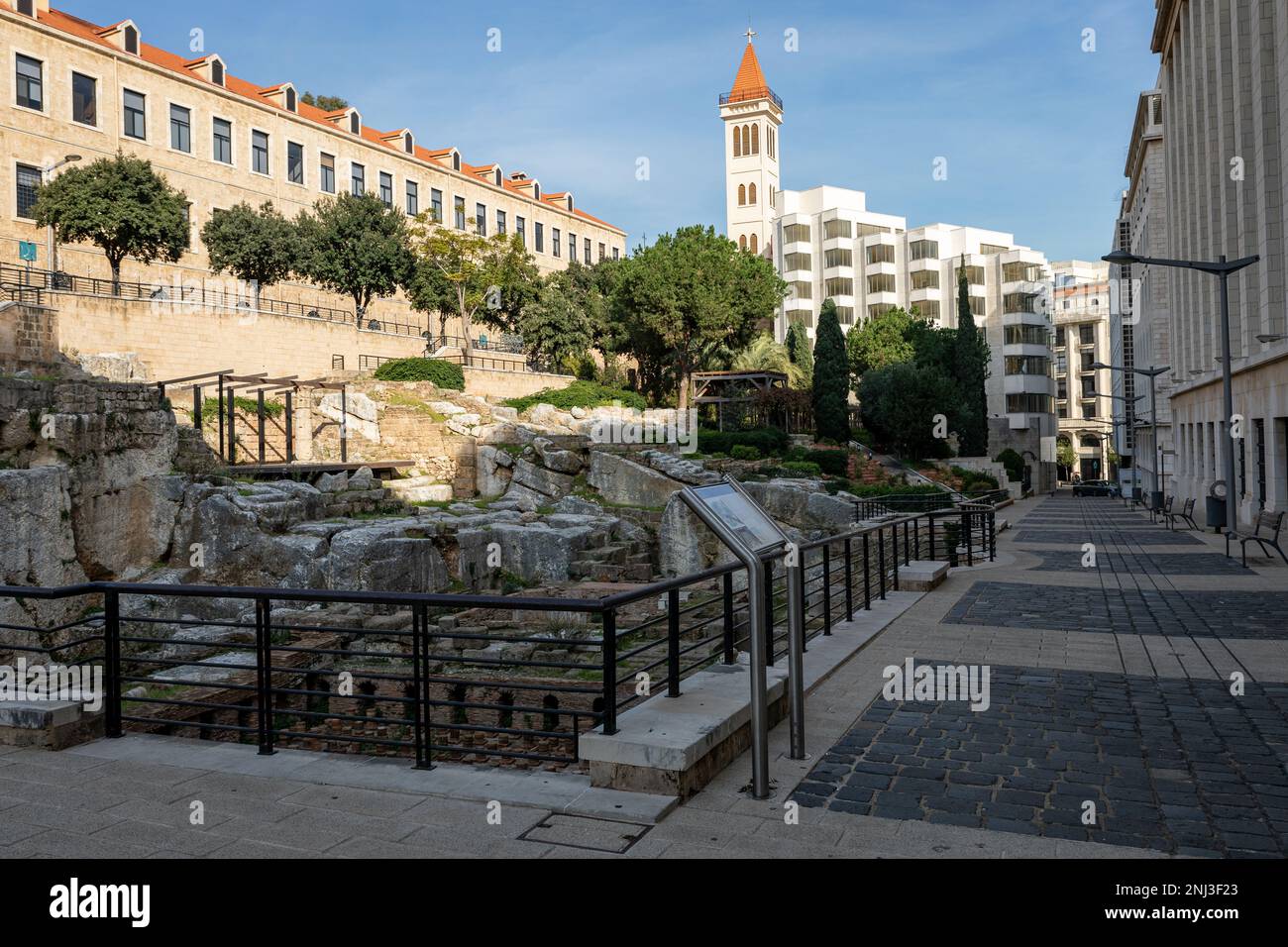 Ruins of the Roman Baths of Berytus in Beirut, Lebanon Stock Photo - Alamy