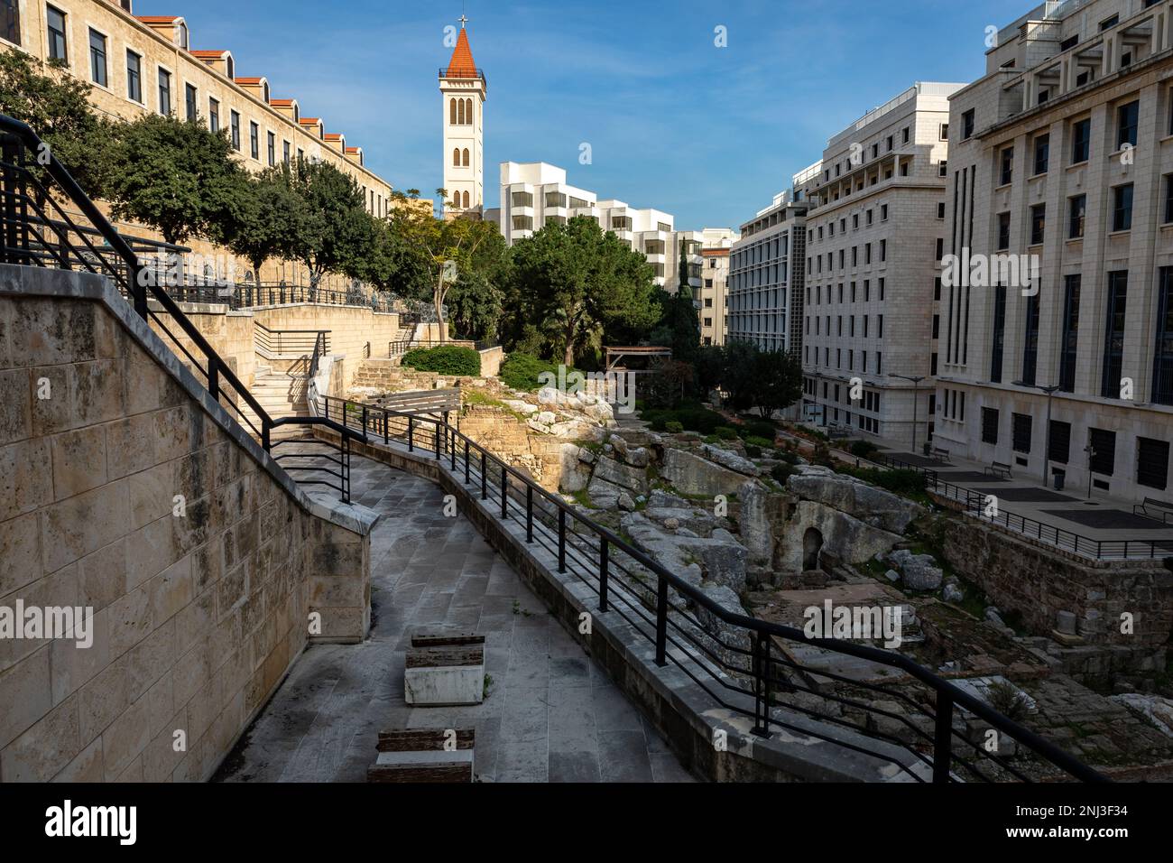 Ruins of the Roman Baths of Berytus in Beirut, Lebanon Stock Photo - Alamy