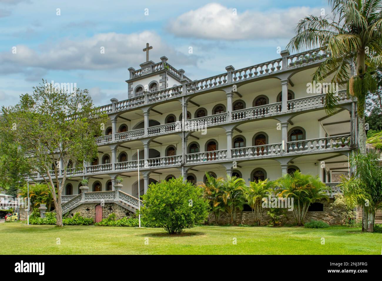 The Capuchin House (La Domus), Victoria, Mahe Island, Seychelles Stock ...