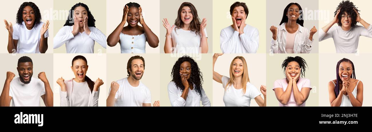 Portraits emotional multiracial people hi-res stock photography and ...