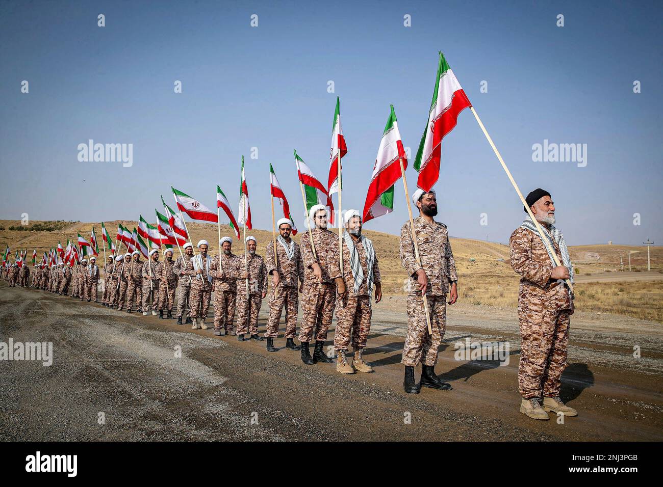 In this photo provided by Revolutionary Guard's ground force on Monday ...