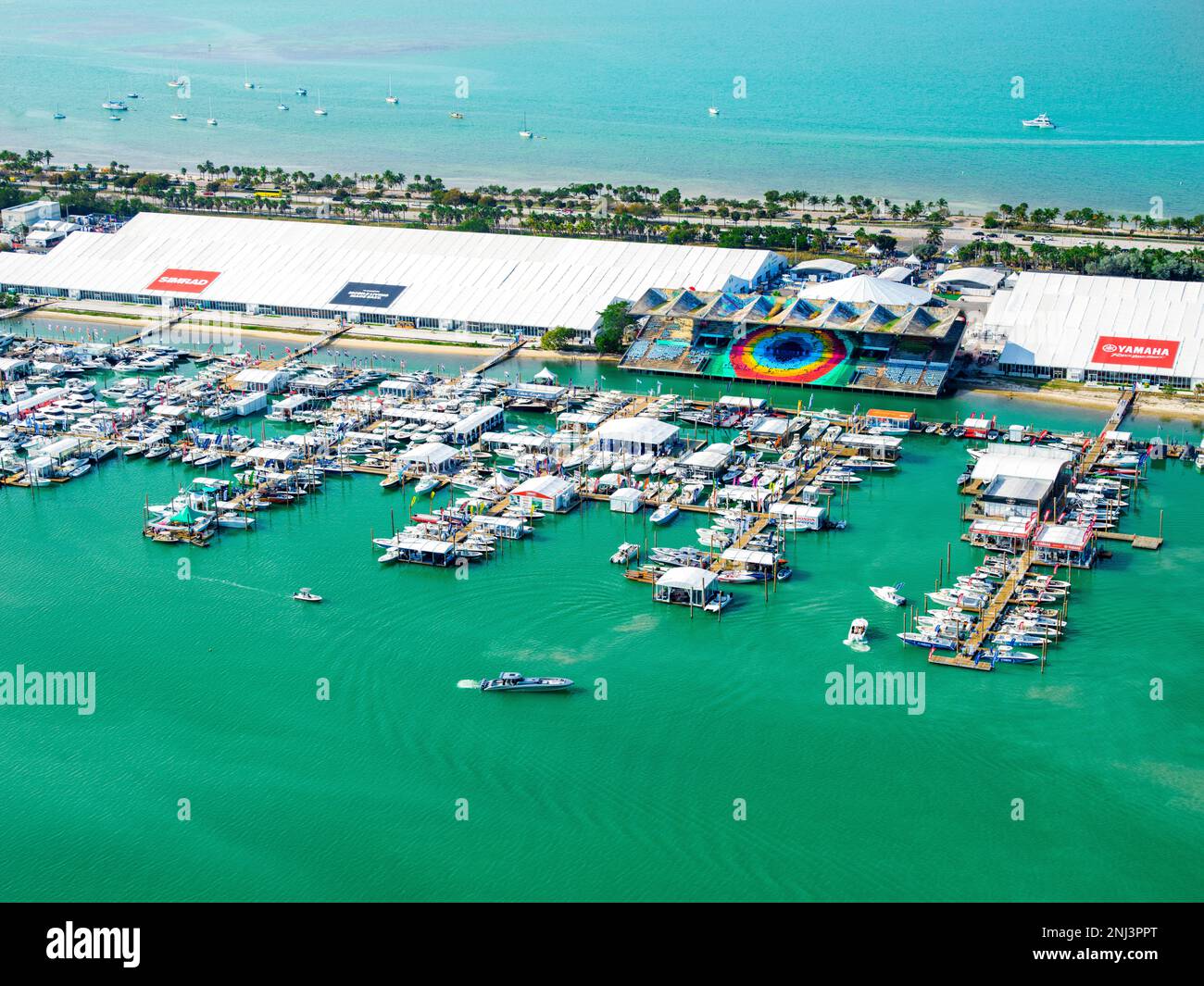 Aerial miami beach boat show hi-res stock photography and images - Alamy