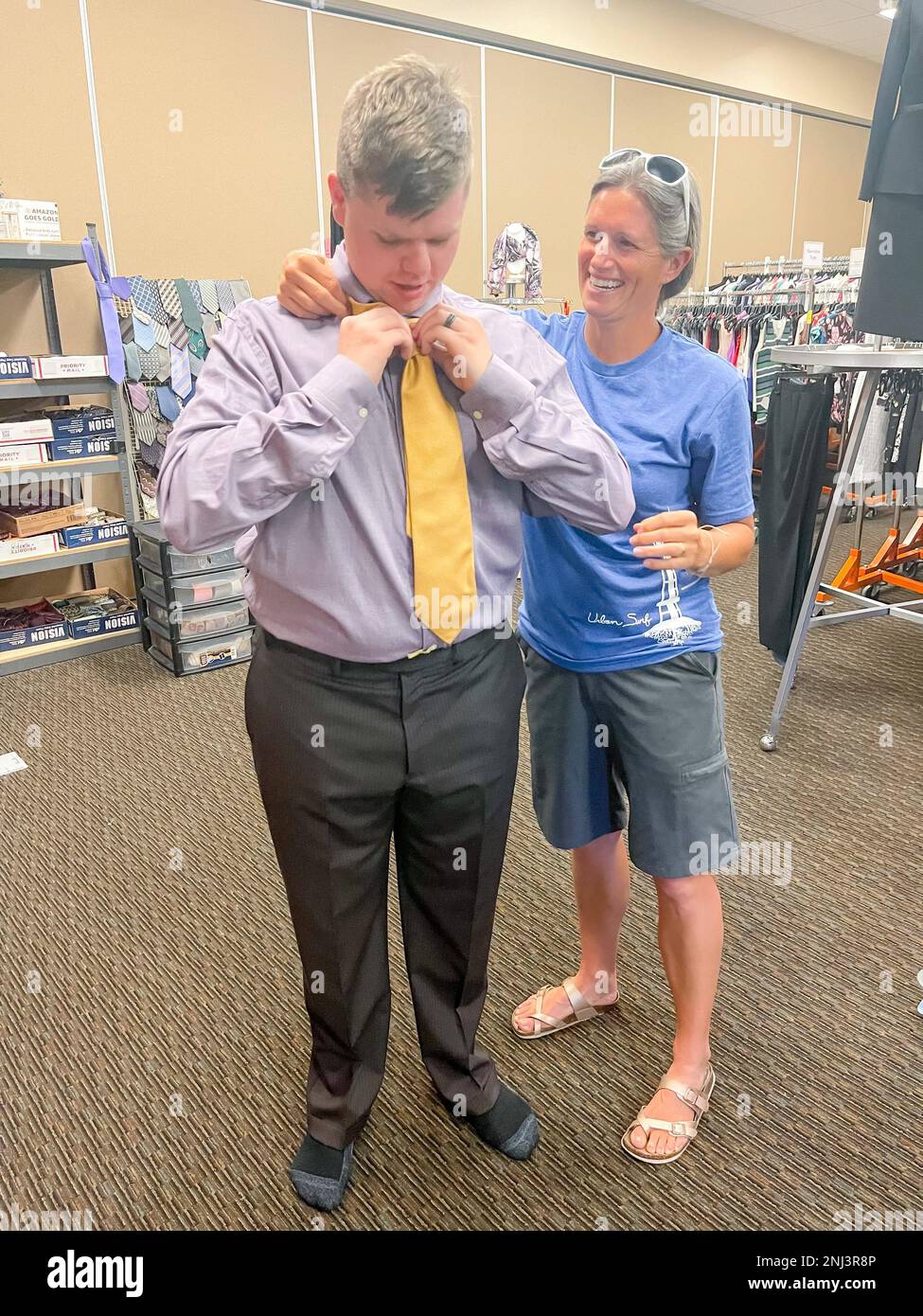 Jamie Combs, volunteer with Suits for Service Members at Joint Base ...