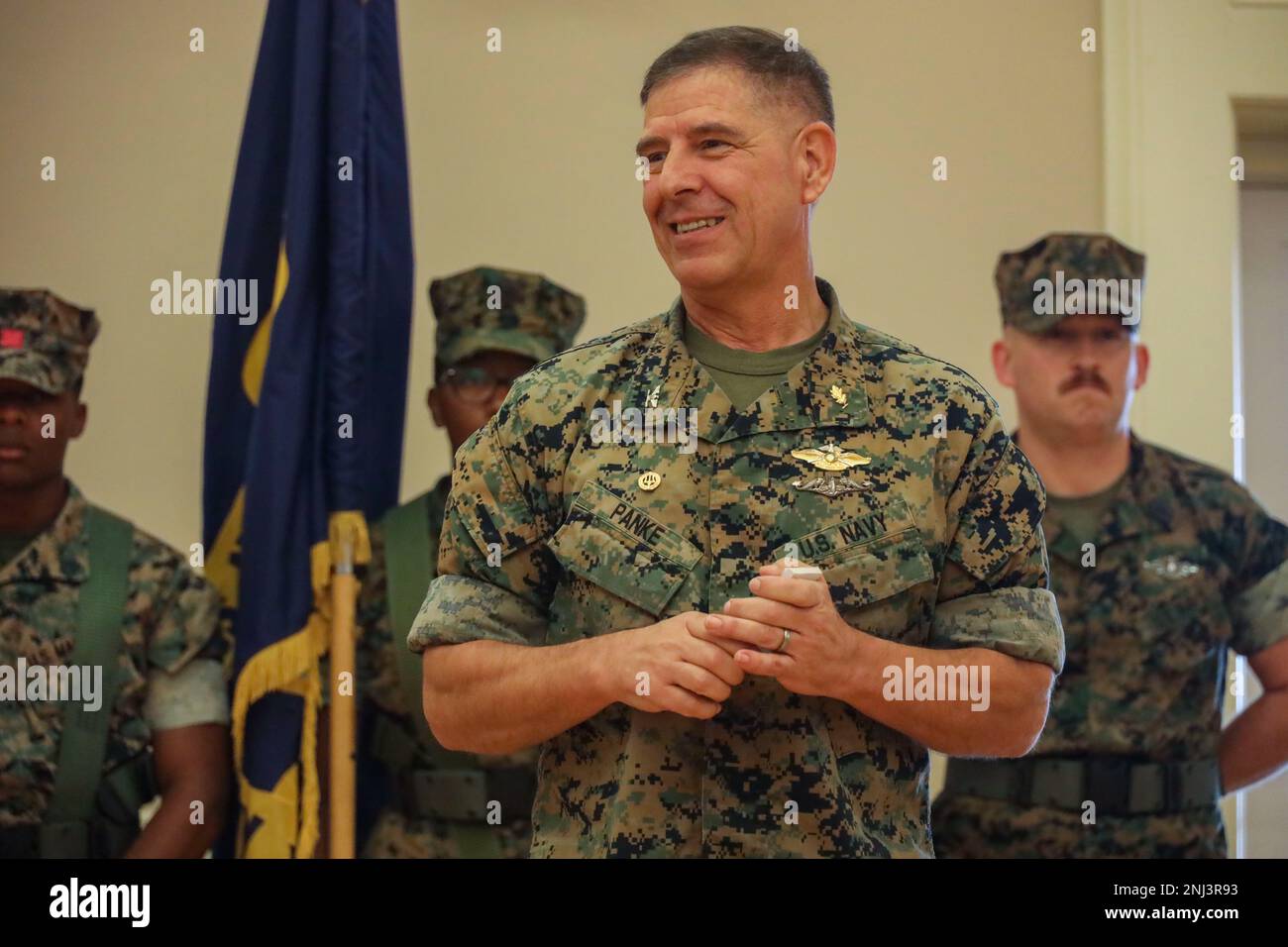 U.S. Navy Capt. Randy L. Panke, the outgoing commanding officer of 2nd ...