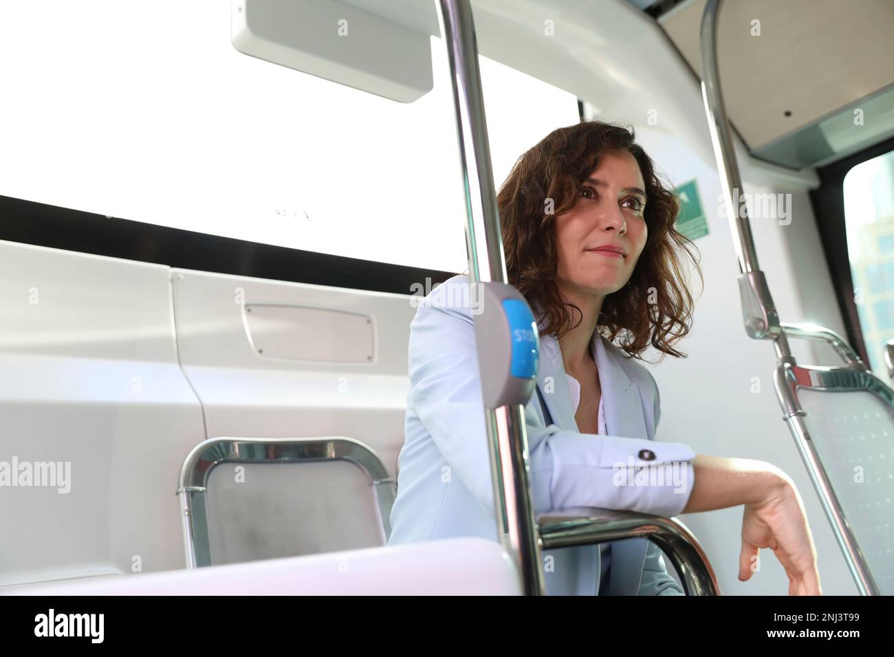 The president of the Community of Madrid, Isabel Díaz Ayuso, inside the ...