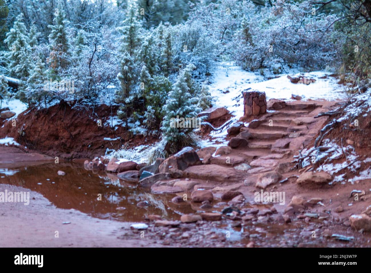 Snow In Sedona Stock Photo - Alamy