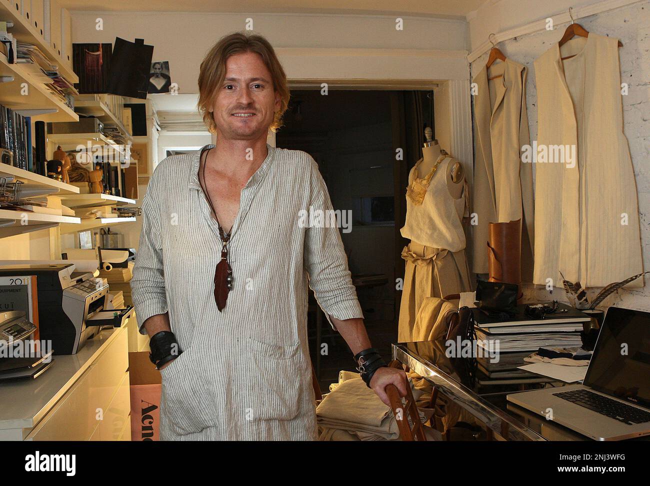 Designer Matt Dick shows his clothing collection for "March" in his ...