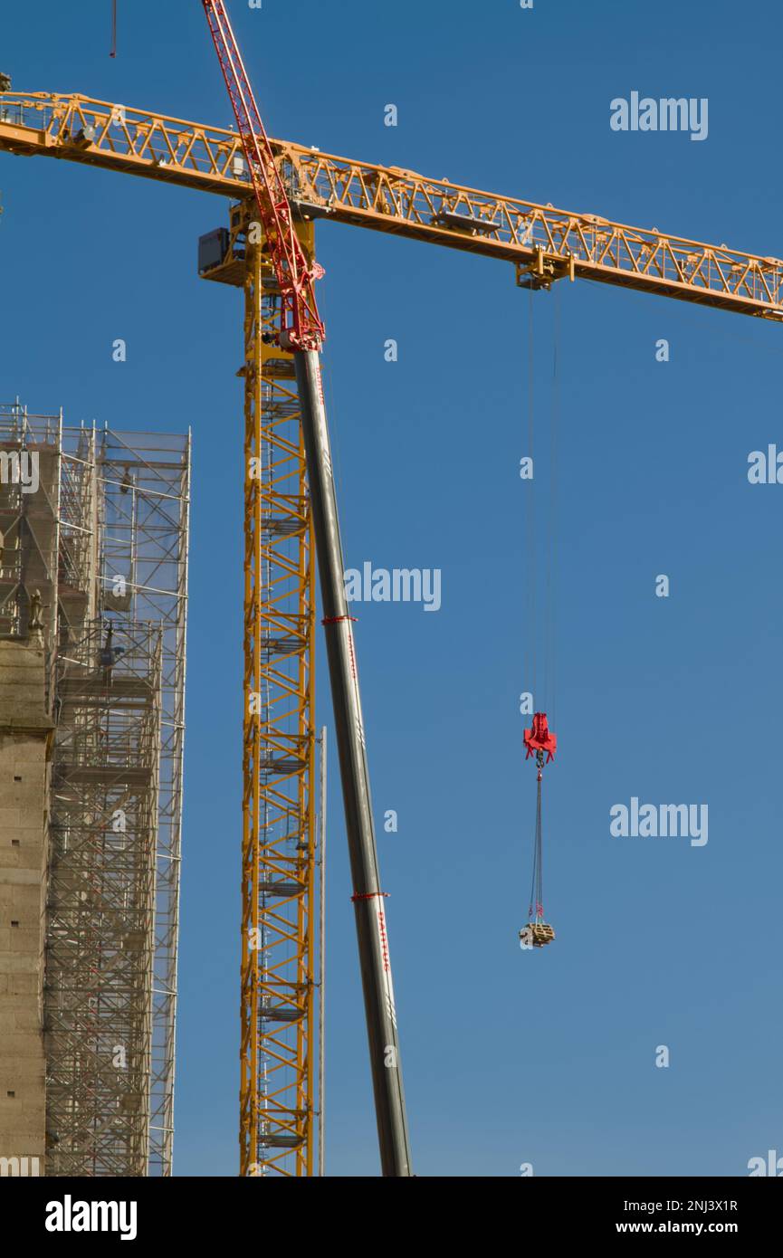 Tower Cranes Removing Part Of The Masonry During The Stabilisation And ...