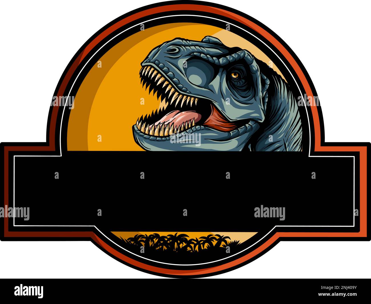 illustration Dinosaur T-Rex dinosaur vector design logo Stock Vector ...