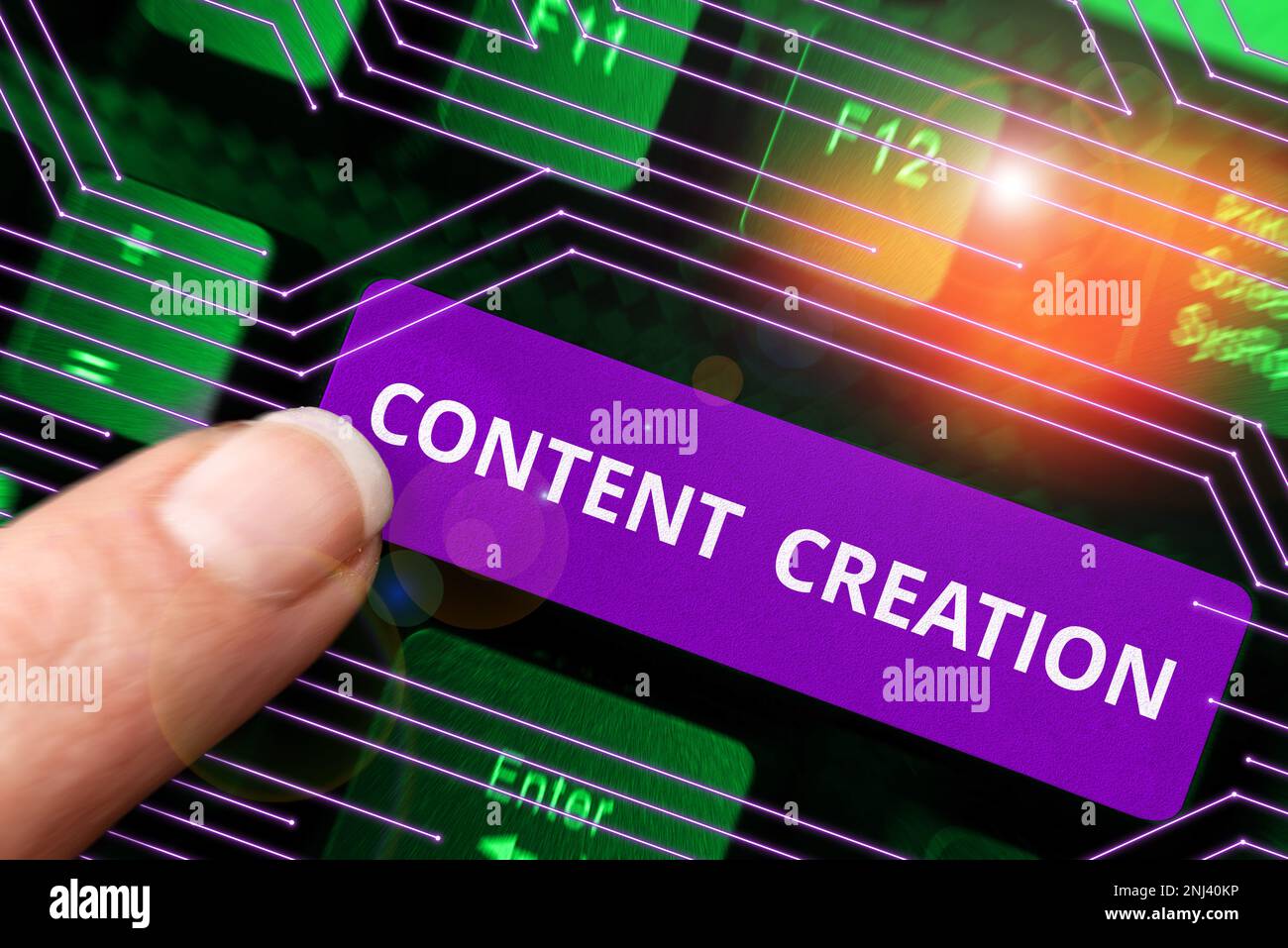 Hand writing sign Content Creation. Word Written on contribution of ...