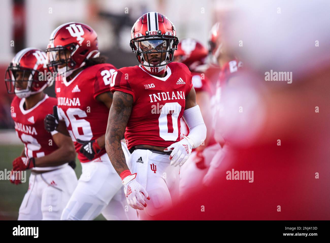 BLOOMINGTON, IN - OCTOBER 15: Indiana WR Emery Simmons (0) during a ...