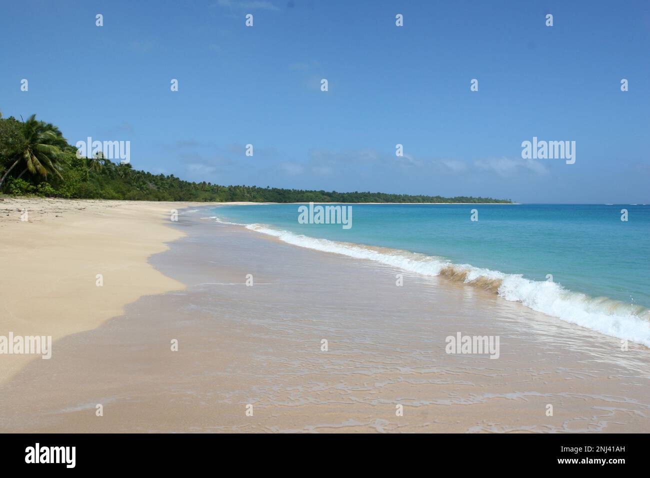 looking southwest from the midpoint of Uoleva's lee shore, Ha'apai ...