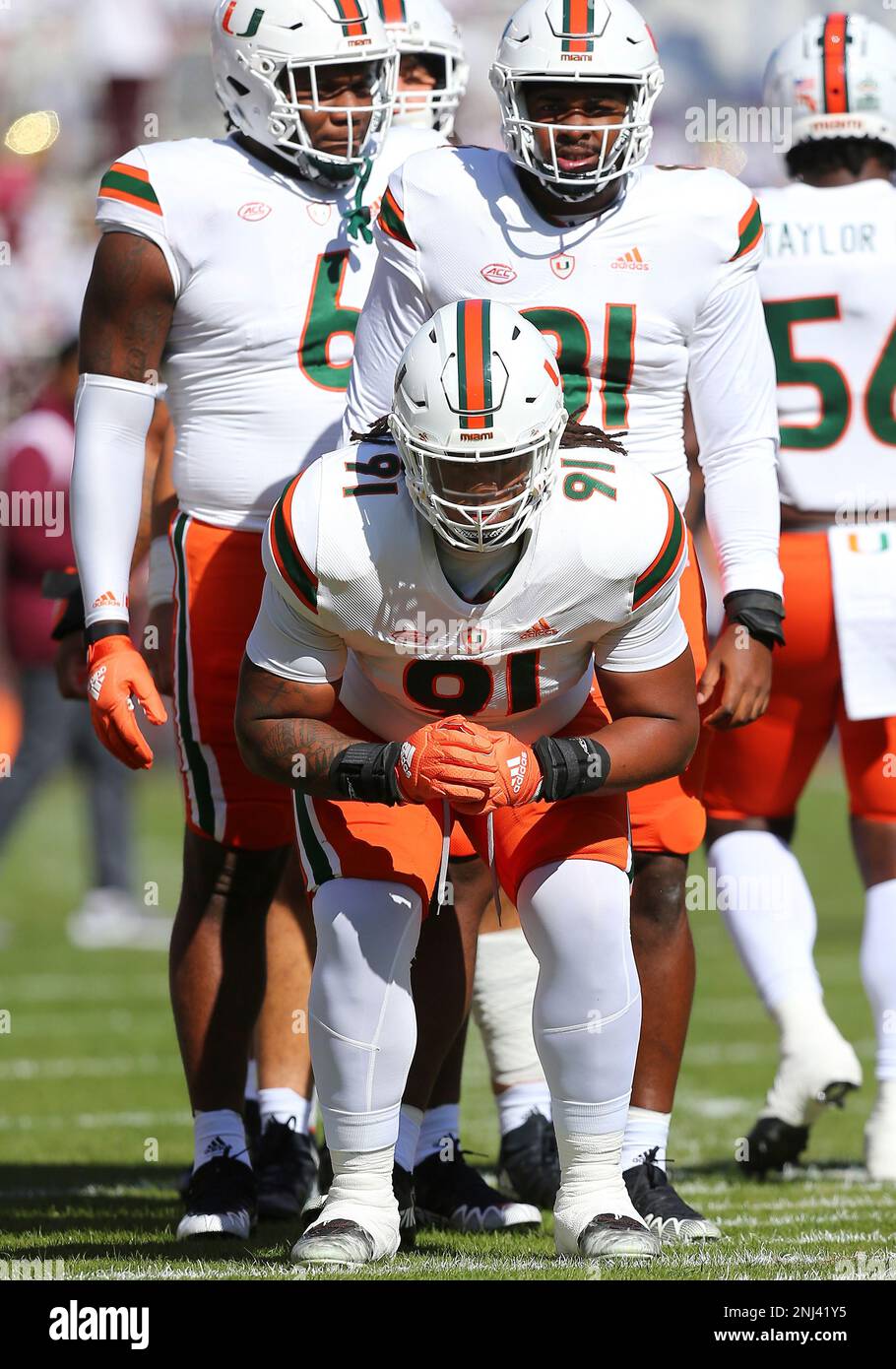 BLACKSBURG, VA - OCTOBER 15: Miami Hurricanes defensive lineman Jordan ...
