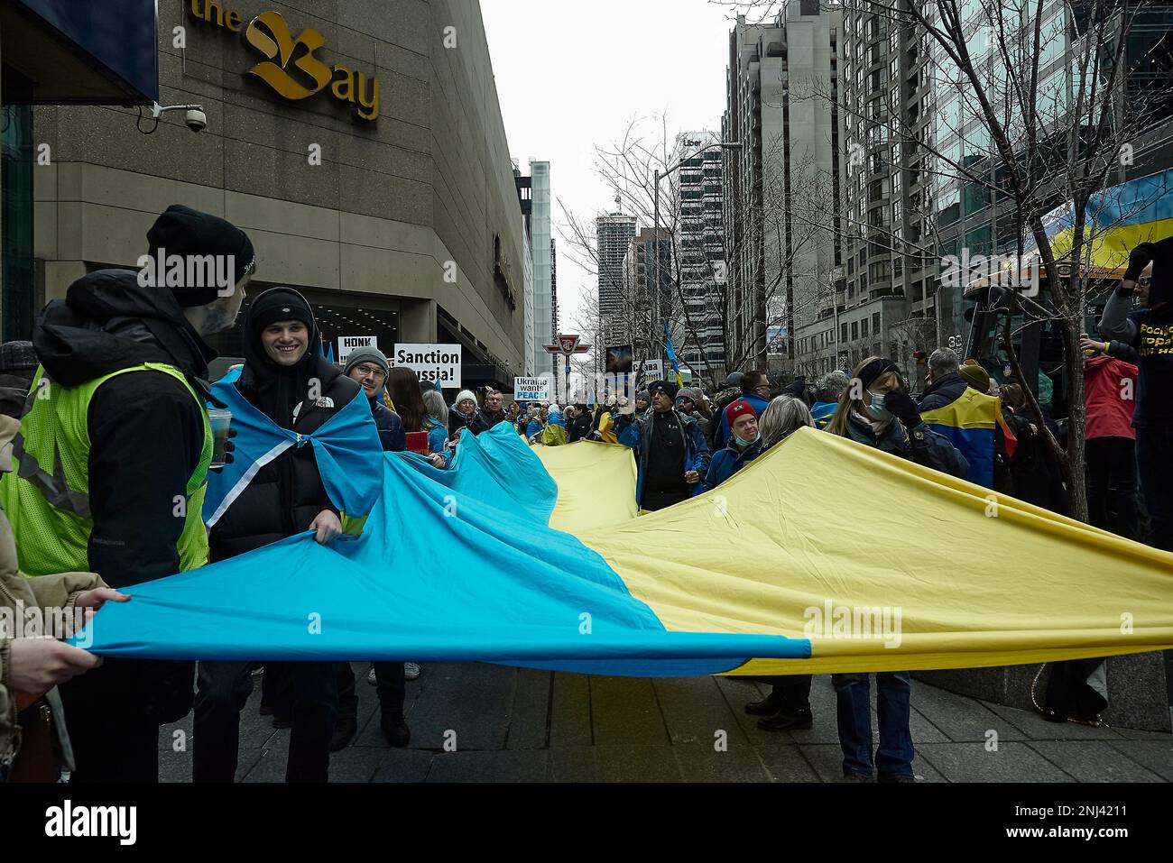 Ukraine rally in downtown Toronto Stock Photo - Alamy
