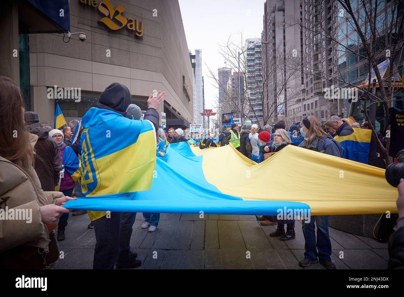 Ukraine rally in downtown Toronto Stock Photo - Alamy