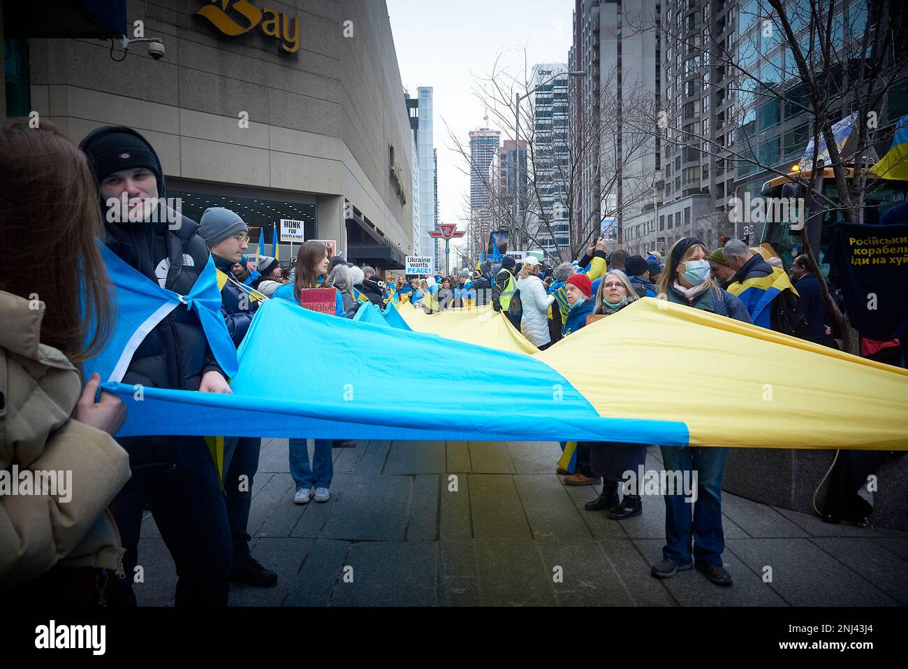 Ukraine rally in downtown Toronto Stock Photo - Alamy