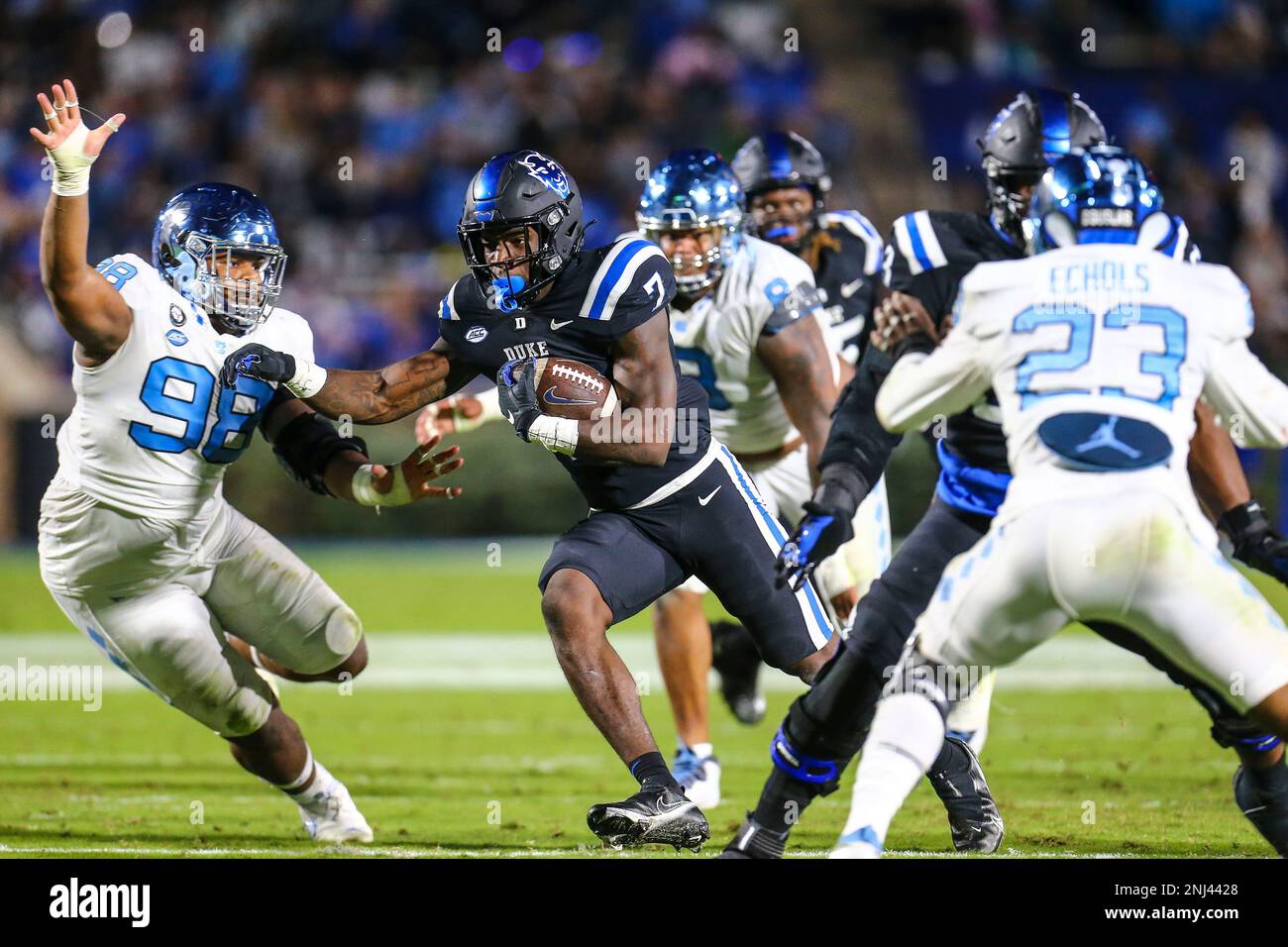 October 15, 2022: North Carolina junior Kevin Hester Jr. (98) about to ...