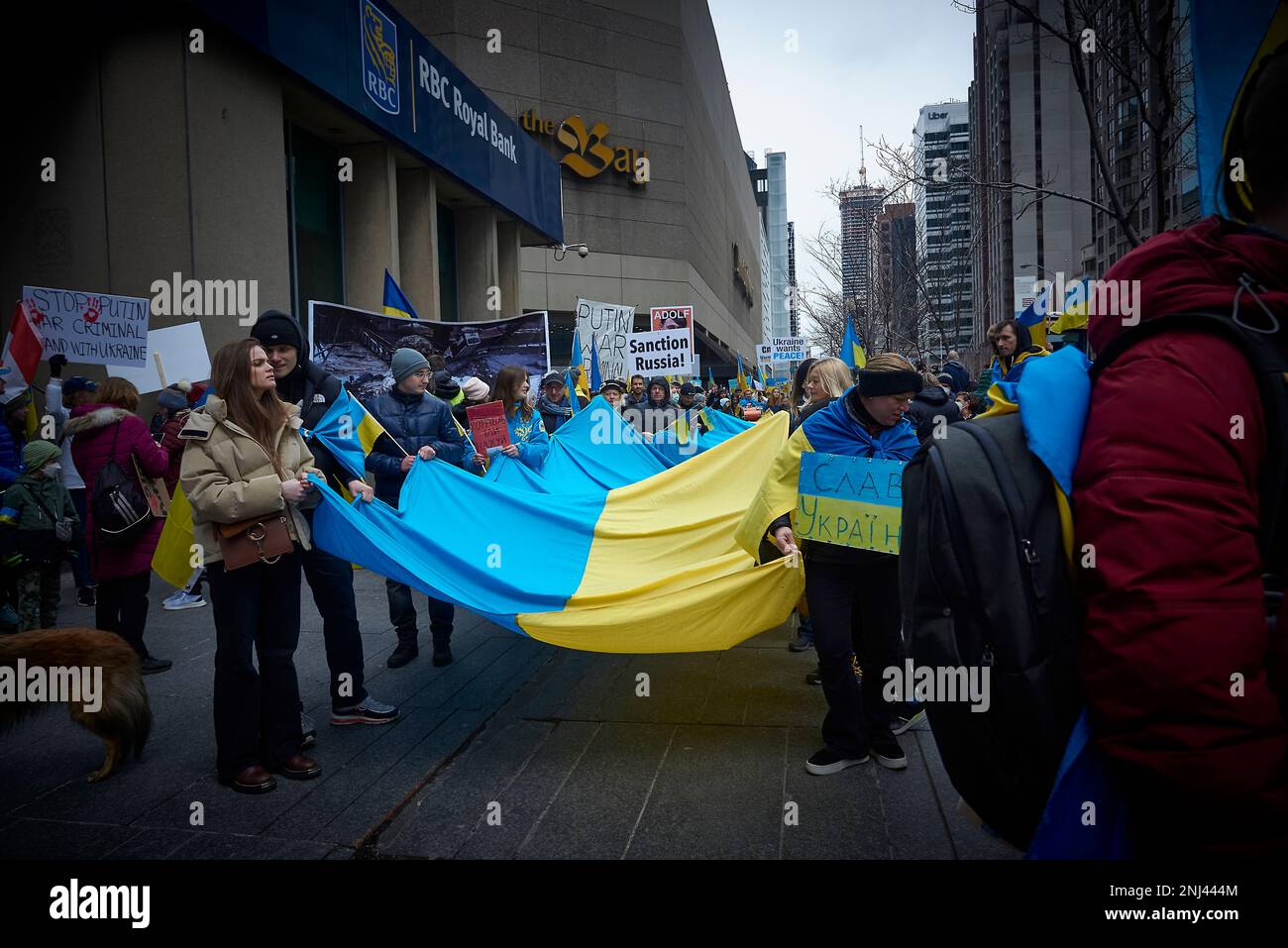 Ukraine rally in downtown Toronto Stock Photo - Alamy