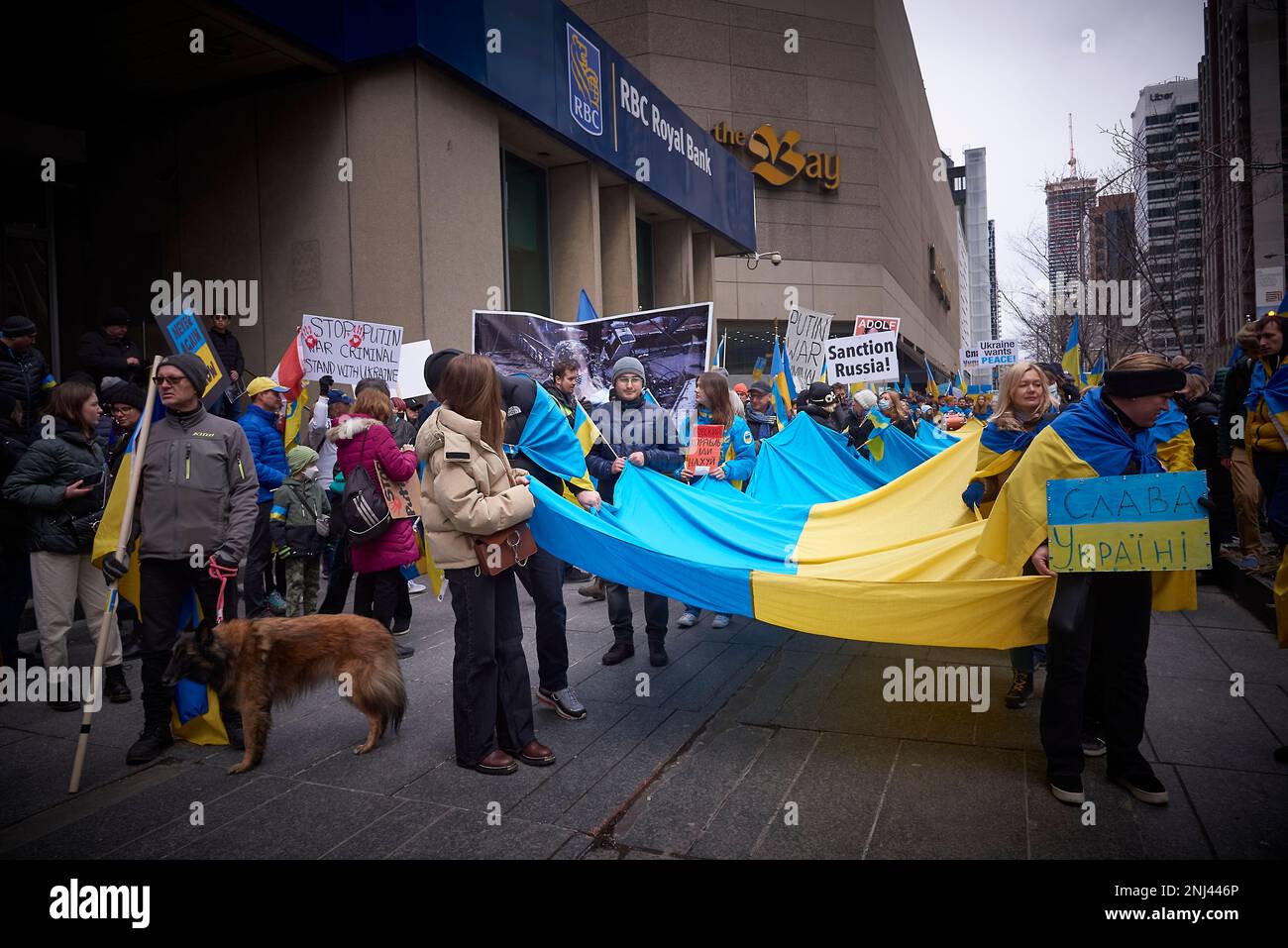 Ukraine rally in downtown Toronto Stock Photo - Alamy