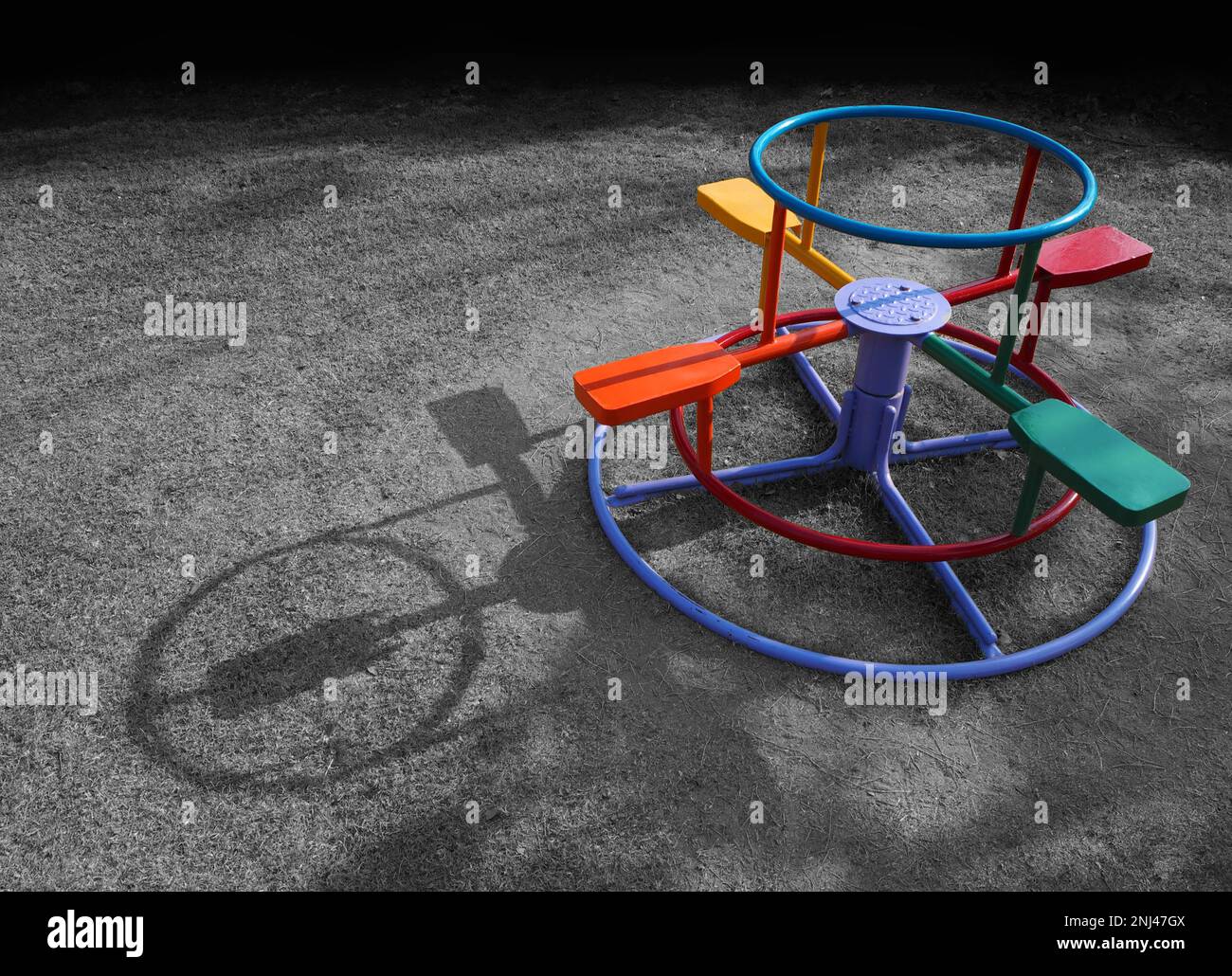 Children's merry-go-round in the park Stock Photo - Alamy