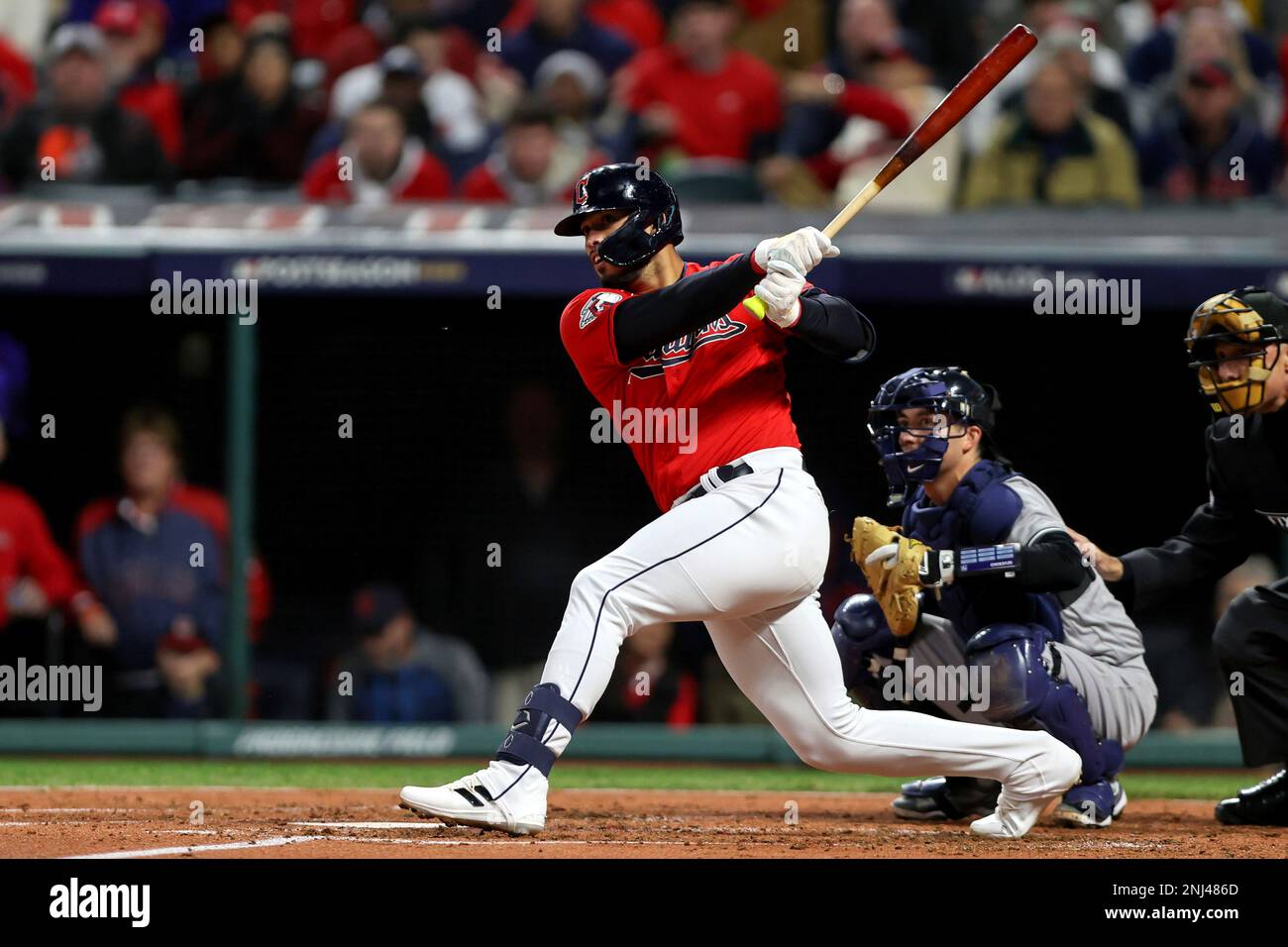 CLEVELAND, OH - OCTOBER 15: Cleveland Guardians first baseman Gabriel ...