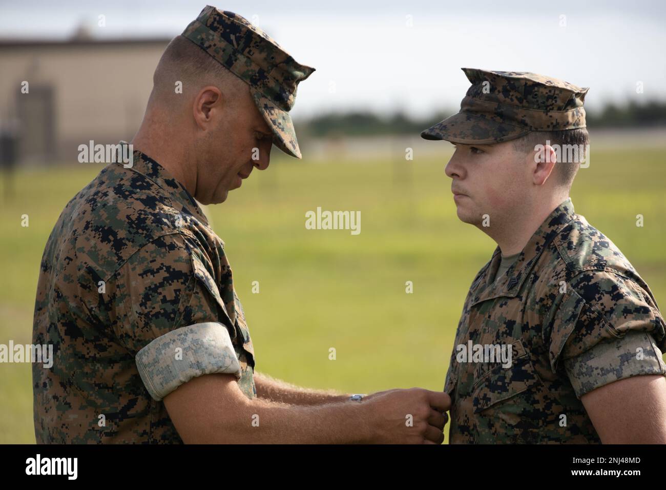 U.S. Marine Corps Sgt. Gabriel George, military police patrol ...