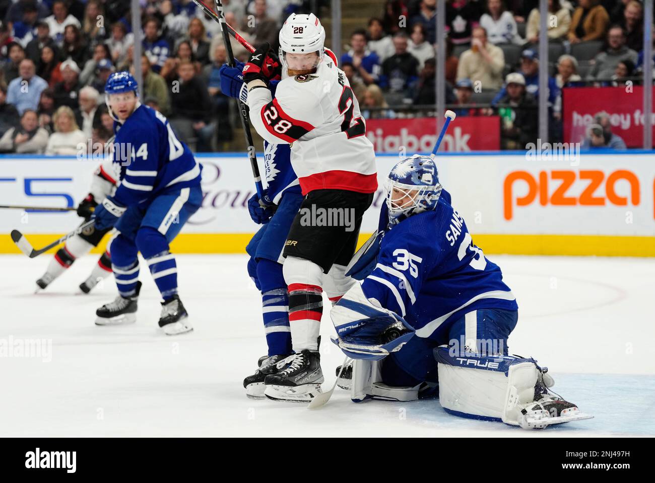 Toronto Maple Leafs goaltender Ilya Samsonov (35) makes a save as ...