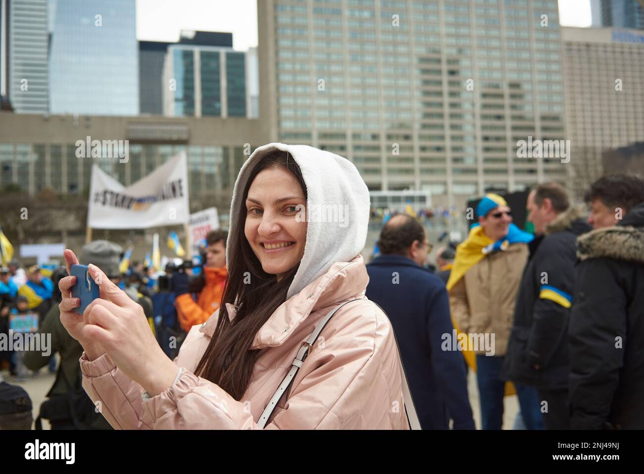 Ukrainian rally in Toronto Stock Photo - Alamy