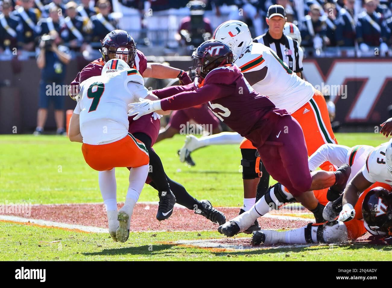 BLACKSBURG, VA - OCTOBER 15: Virginia Tech Hokies defensive lineman ...