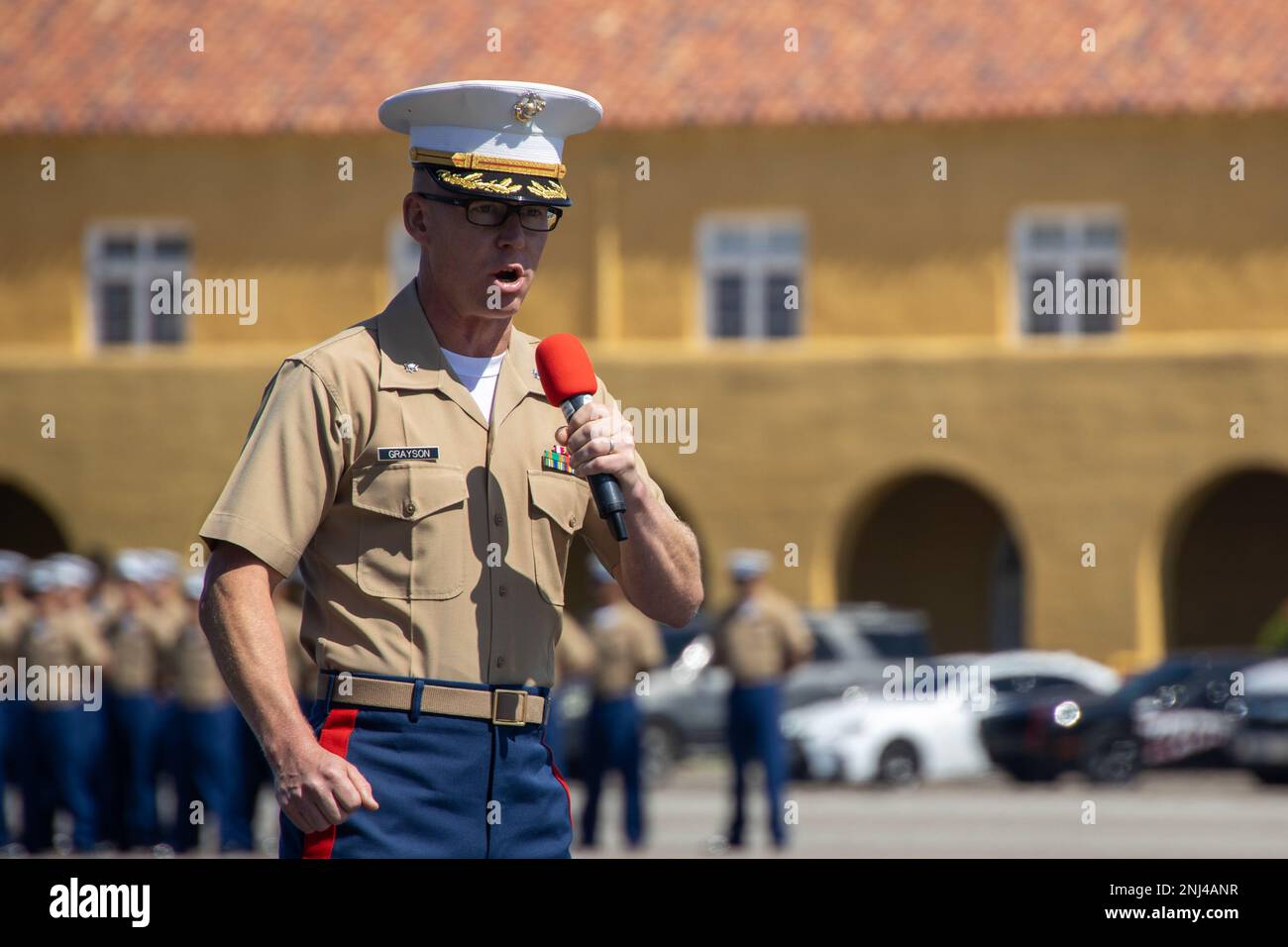 U.S. Marine Corps Lt. Col. Gregory A. Grayson, the Commanding Officer ...