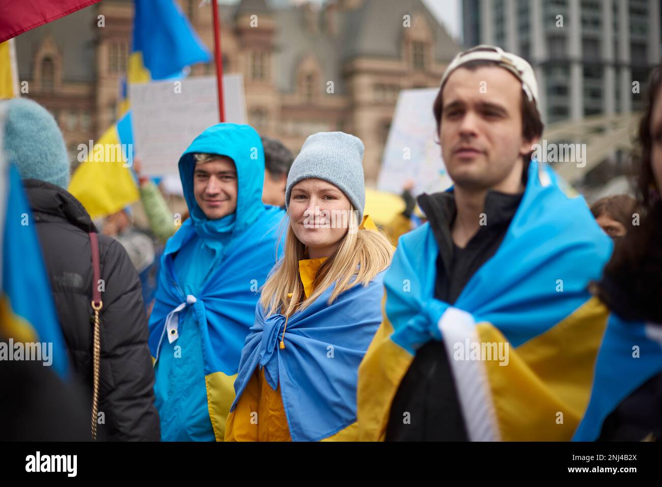 Ukrainian rally in Toronto Stock Photo - Alamy