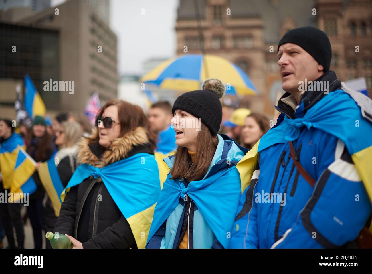 Ukrainian rally in Toronto Stock Photo - Alamy