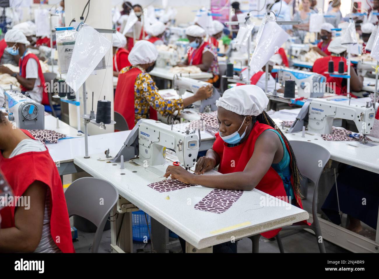 Accra, Ghana. 22nd Feb, 2023. Seamstresses work in the KAD textile ...