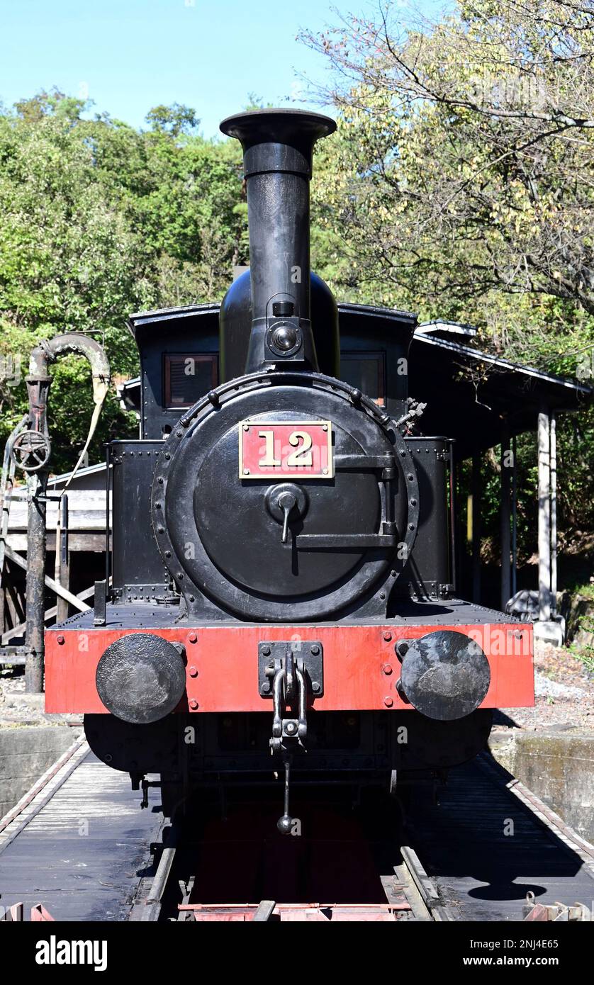 Steam Engine Locomotive SL12 is pictured at Meiji Mura in Inuyama City ...