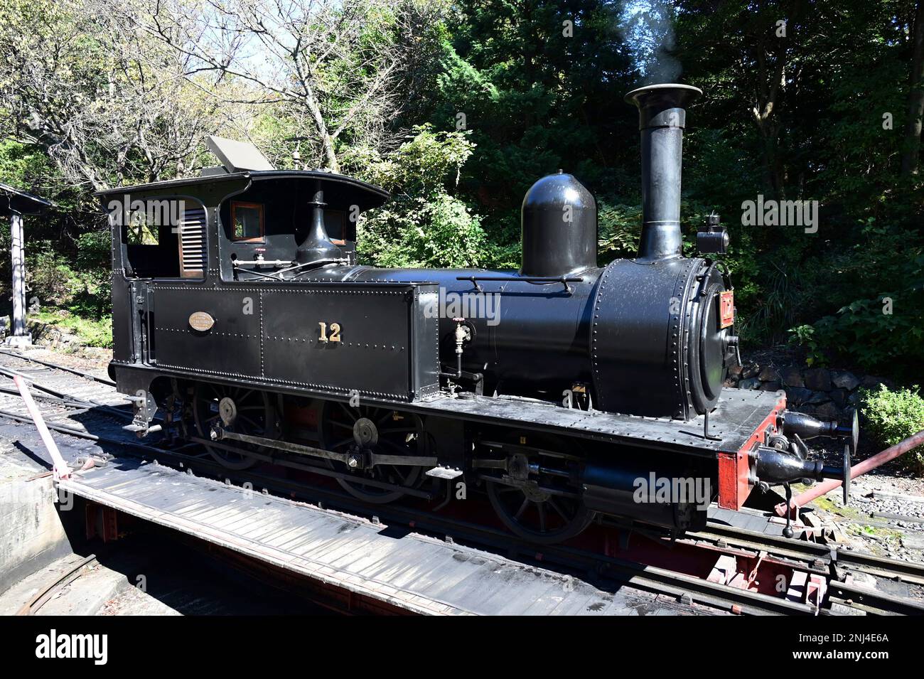 Steam Engine Locomotive SL12 is pictured at Meiji Mura in Inuyama City ...