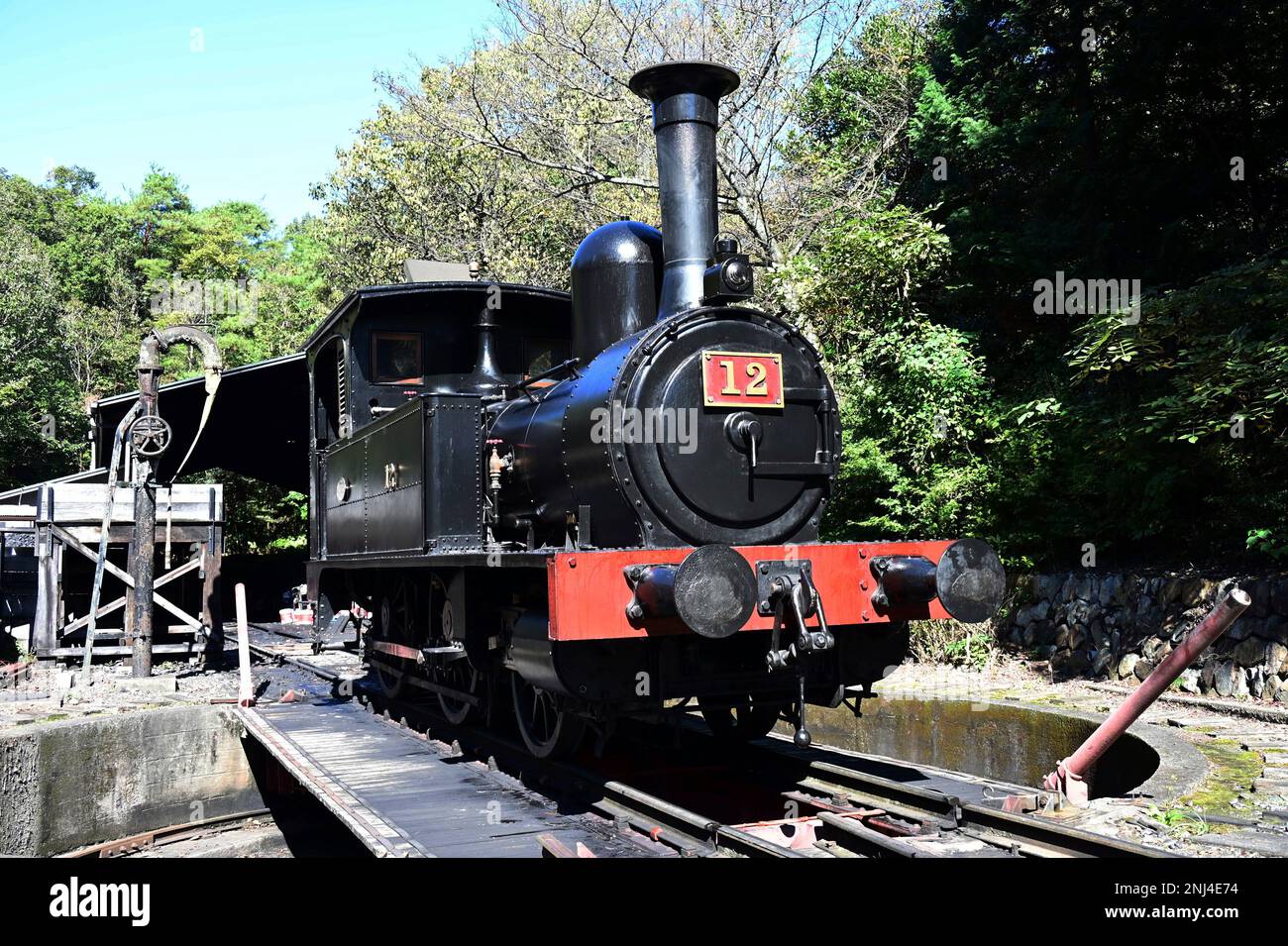 Steam Engine Locomotive SL12 is pictured at Meiji Mura in Inuyama City ...