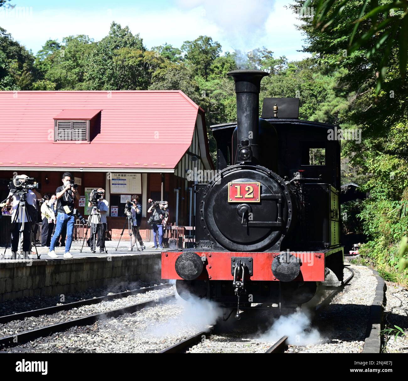 Steam Engine Locomotive SL12 is pictured at Meiji Mura in Inuyama City ...