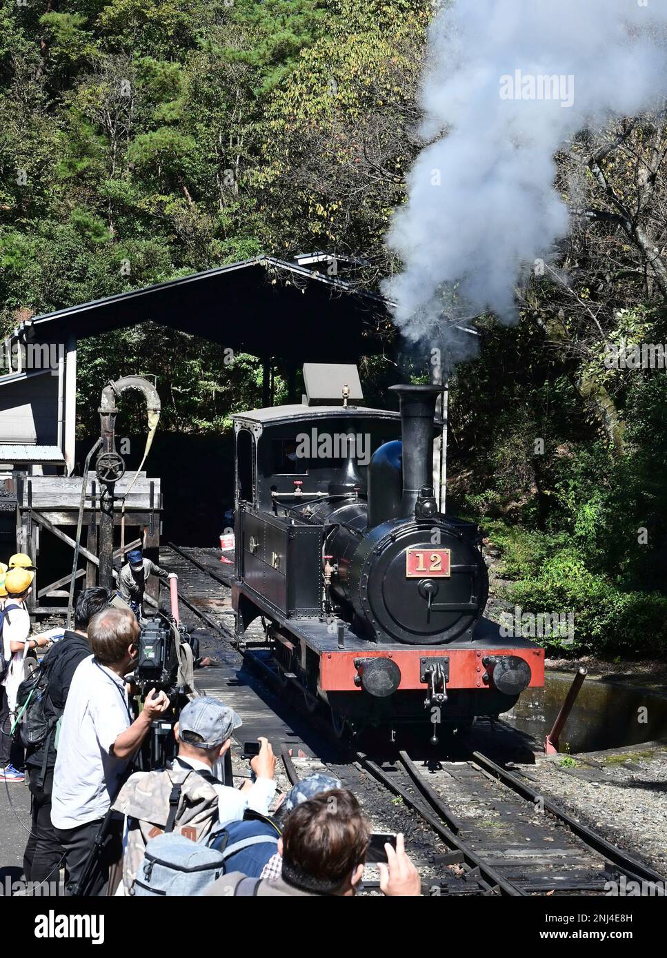 Steam Engine Locomotive SL12 is pictured at Meiji Mura in Inuyama City ...