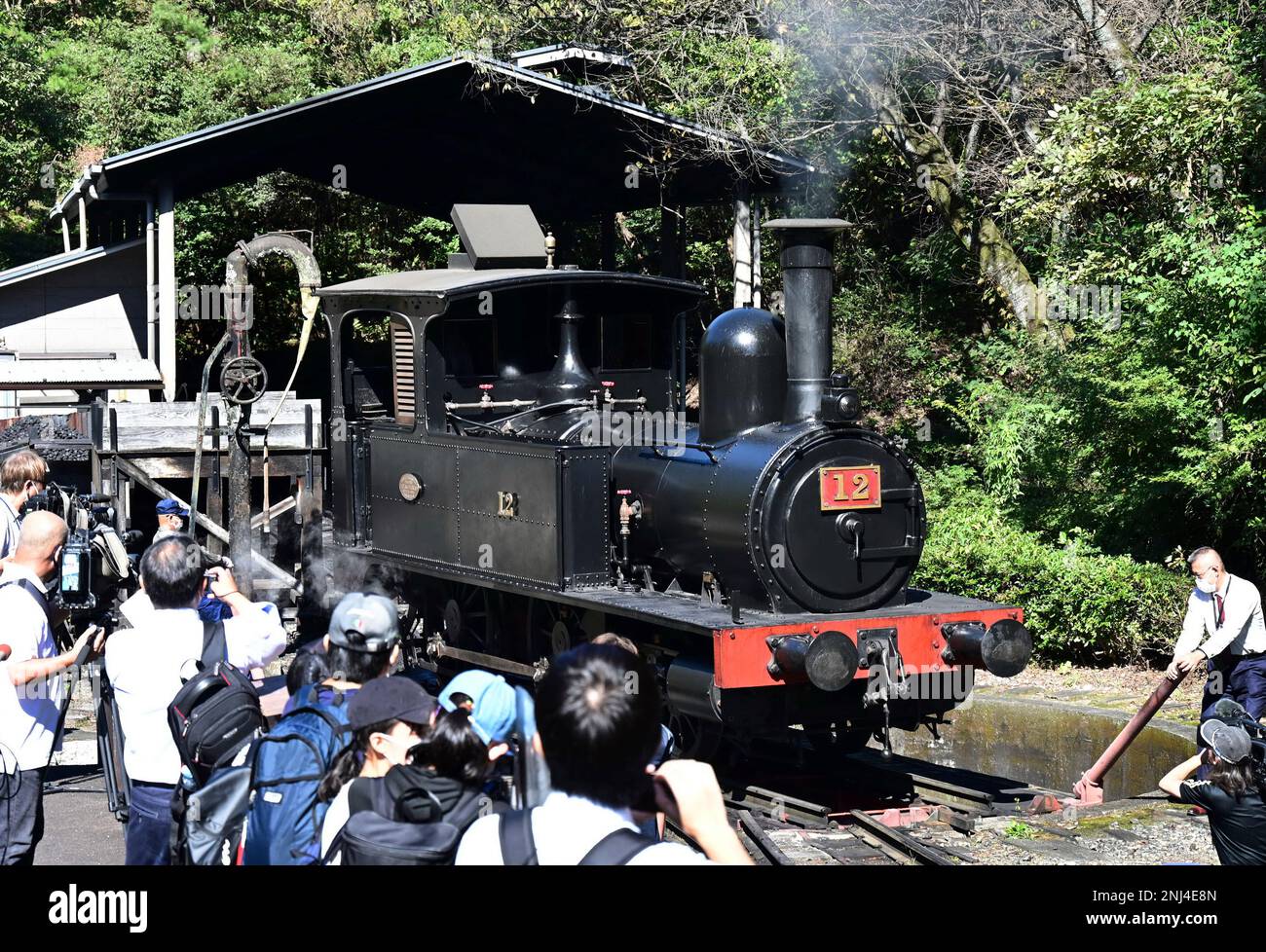 Steam Engine Locomotive SL12 is pictured at Meiji Mura in Inuyama City ...