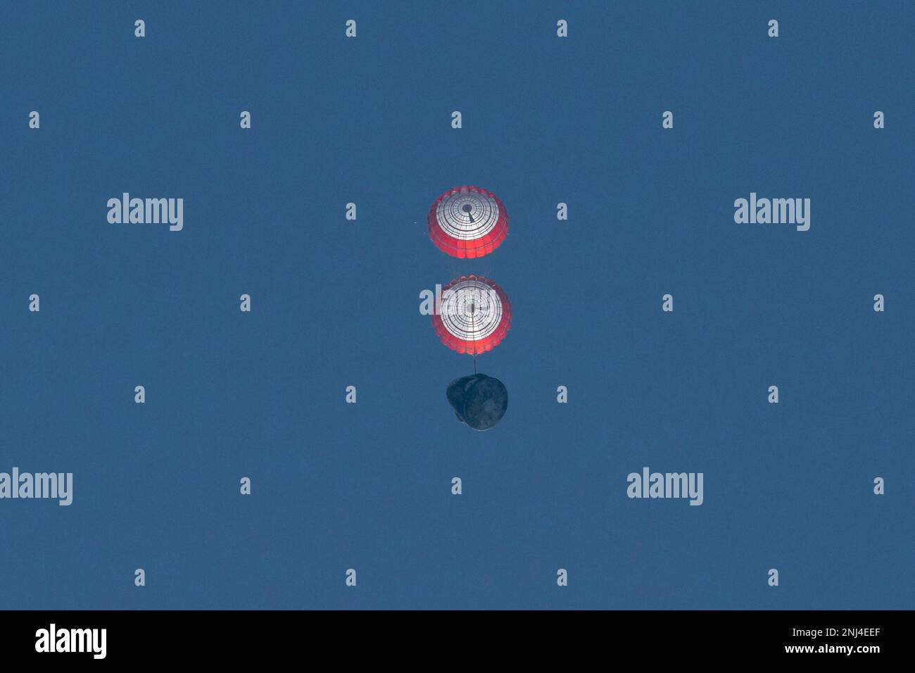 In this photo provided by NASA, the SpaceX Crew Dragon Freedom capsule ...