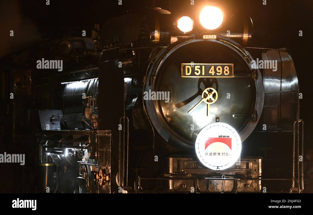 A special SL( steam locomotive) train stops at a storage line in ...