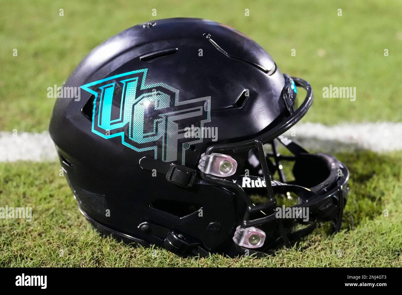 ORLANDO, FL - OCTOBER 13: UCF Knights wears a unique helmet on the ...