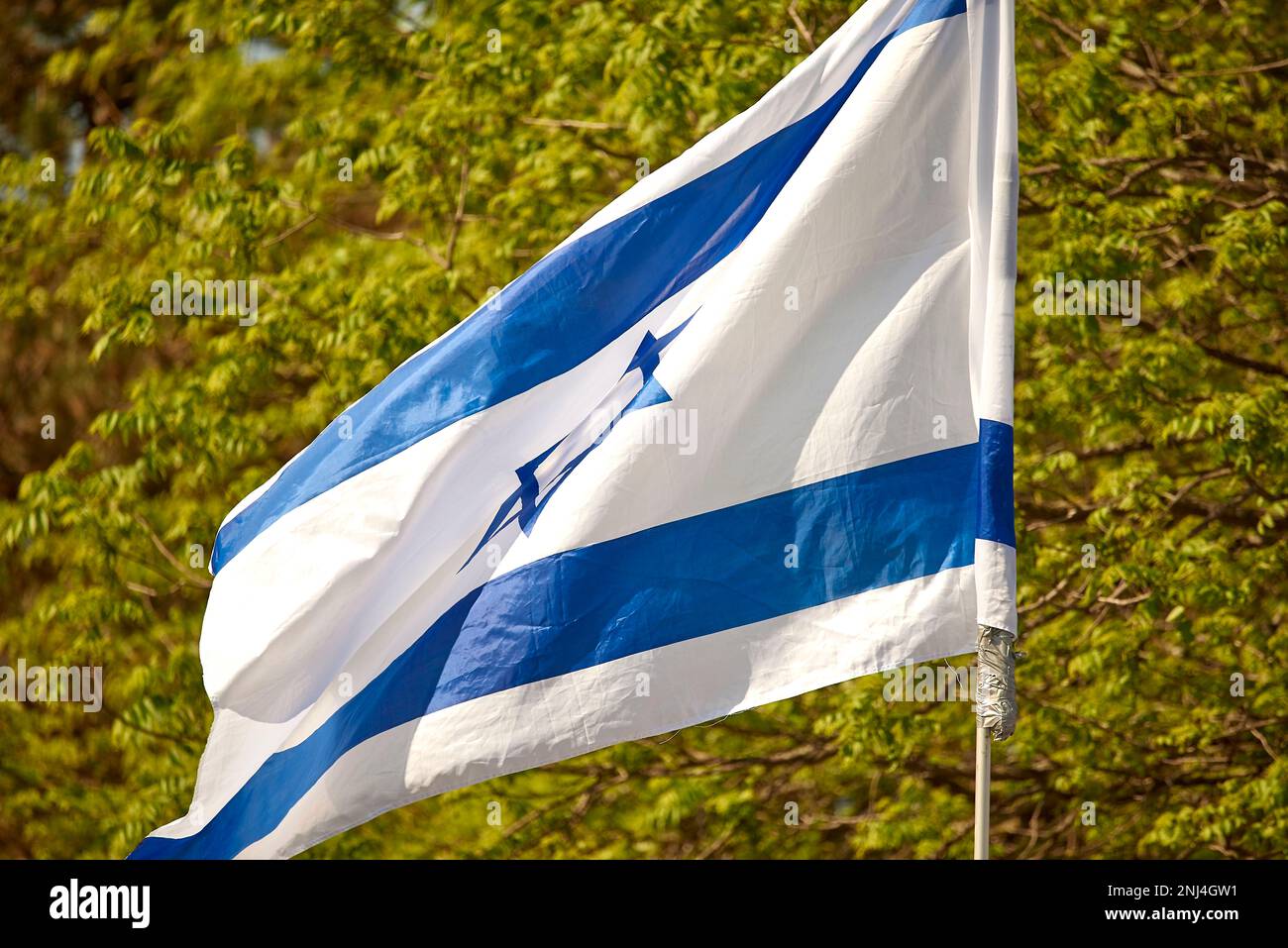 An Israeli flag flying during Toronto's Walk with Israel Stock Photo ...
