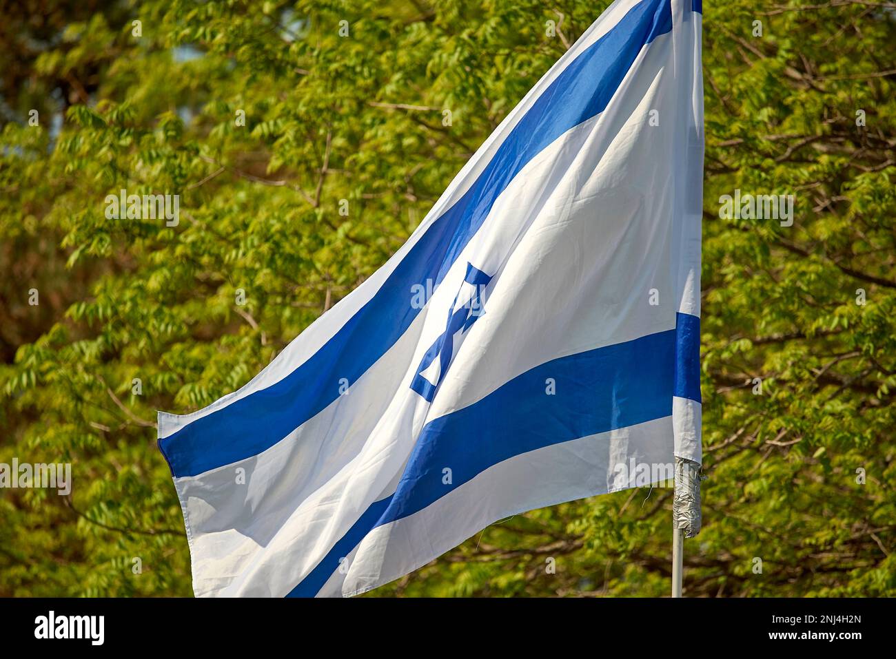 An Israeli flag flying during Toronto's Walk with Israel Stock Photo ...